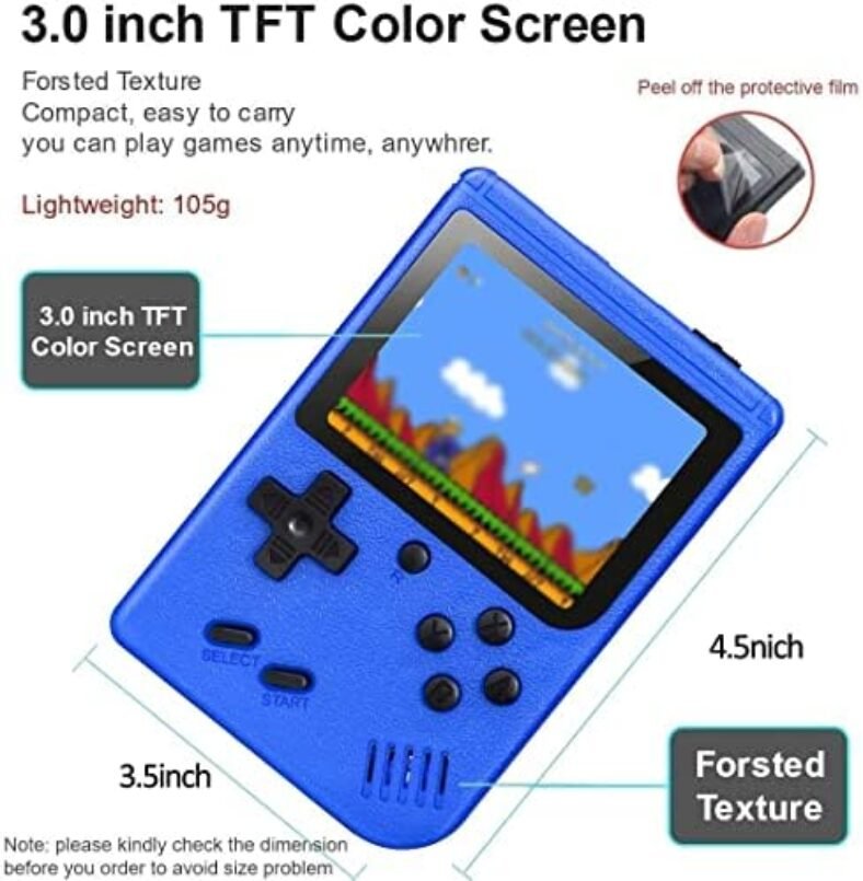 Retro Handheld Game Console ，Portable Retro Video Games Consoles 400 ...