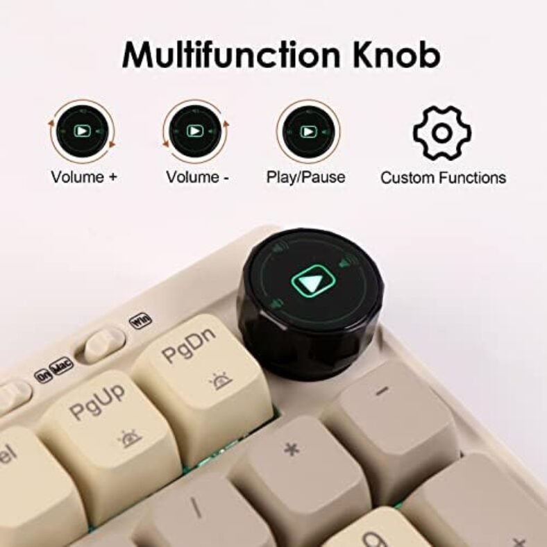 EPOMAKER RT100 Mechanical Keyboard, Retro Gaming Keyboard, with Display ...