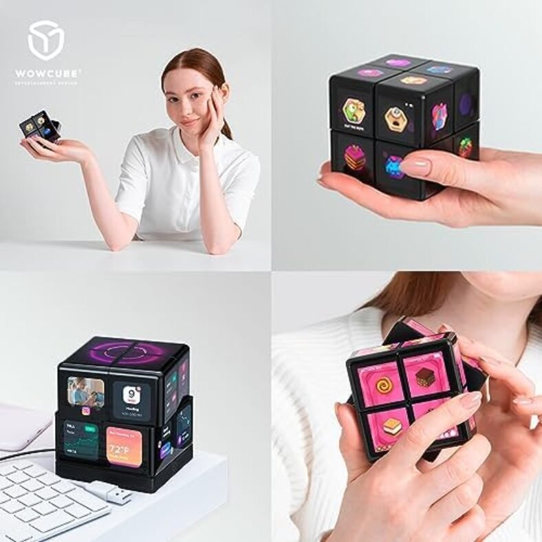 WOWCube System Black Edition – Puzzle Gaming Console, 40 Games and apps ...